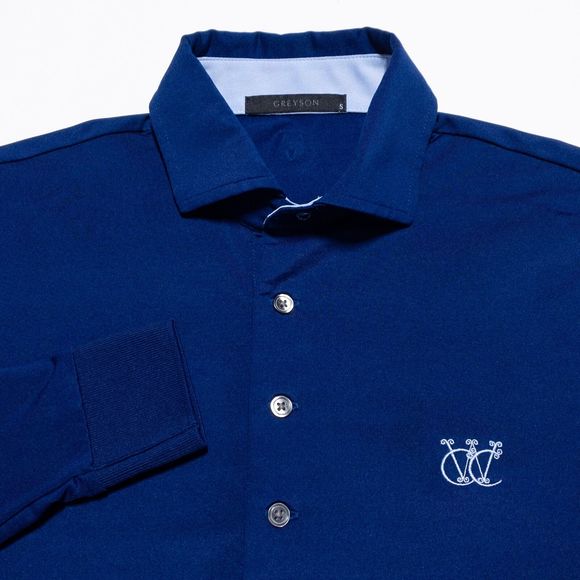 Greyson | Shirts | Greyson Golf Polo Mens Small Long Sleeve Solid Blue ...